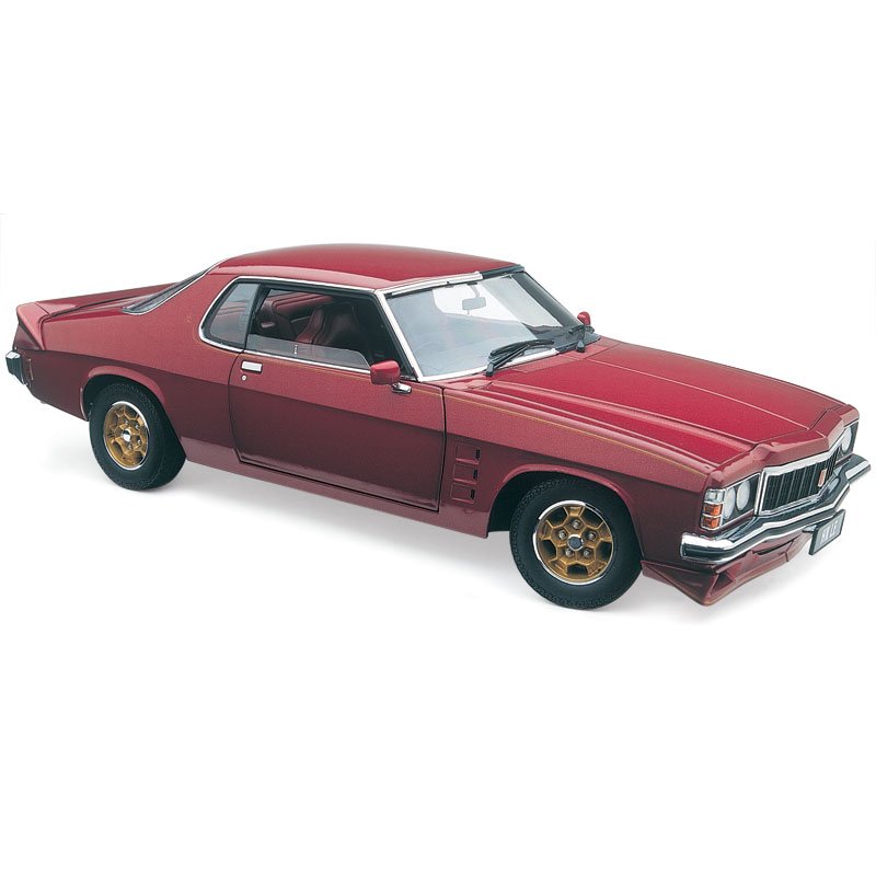 1:18 Holden HX LE Monaro Coupe - Metallic Crimson w/ Gold Stripes ...